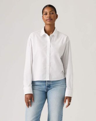 Levi's Harlie - St&uuml;ckgef&auml;rbtes Hemd in Wei&szlig;