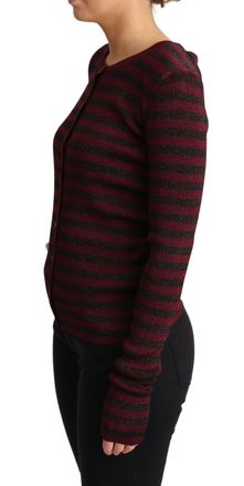Dolce & Gabbana Striped Viscose Cardigan - Black