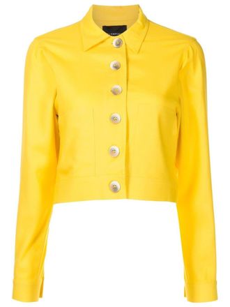 OLYMPIAH Cropped-Jacke mit Knöpfen - Gelb