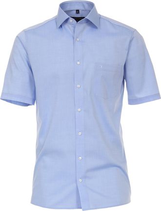 Casamoda Kurzarmhemd CASAMODA, Herren, Gr. 39, N-Gr, blau (hellblau), Web, Obermaterial: 100% Baumwolle, unifarben, regular fit h&uuml;ftbedeckend, Rundhals, Hemden