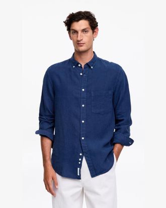 Arket Lockeres Leinenhemd -Blau