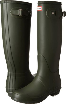 Hunter Hunter WOMENS ORG TALL WFT1000RMA-DOV, Damen Gummistiefel, Gr&uuml;n (Dark Olive), 42/43 EU (8 UK)