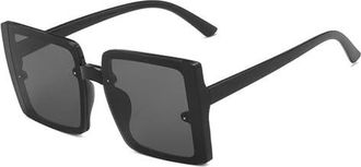 Generic Lunettes De Soleil Carr&eacute;es &Agrave; Grande Monture For Femmes, Plein Air For Hommes, Sport Et Vacances(Black)