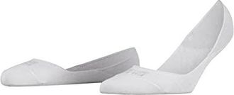 Falke Invisible Step Medium Cut Box W In coton unies 1 paire, Chaussettes invisibles Femme, Blanc White 2000, 35-36