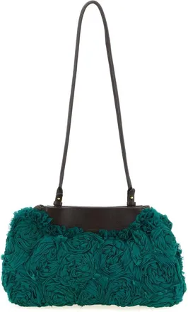 Dries Van Noten Femme, Sacs, Vert, Taille: ONE Size Clutch avec Roses