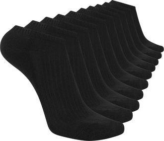 Skechers Work Quarter Crew Socken f&uuml;r Herren, 8er-Pack, Schwarz, 10-13