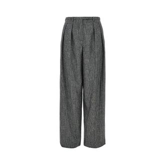 Emporio Armani Wool-blend flannel pants Woman 42