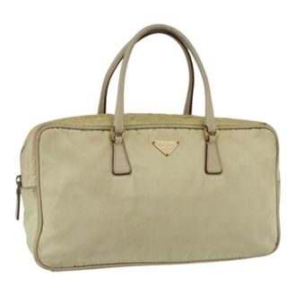 Prada Pre-owned Nylon Handtasche - - Pre-owned - Damen - Beige - ONE SIZE