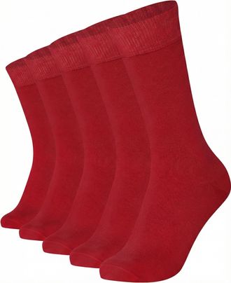 MySocks unisex 5 Paar Packsocken bordo