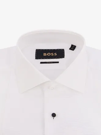 HUGO BOSS Mens Shirt Slim Fit Cotton White