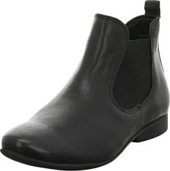 Think Damen GUAD2 chromfrei gegerbte nachhaltige Stiefelette, SCHWARZ 0000