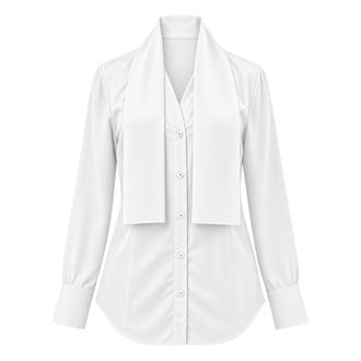 Tela Chemisier &agrave; - Femme - Blouses et Chemises - Blanc - Taille: 40 FR