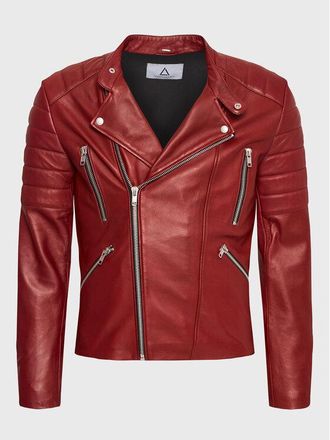 Serge Pariente Lederjacke Gladiator Rot Regular Fit