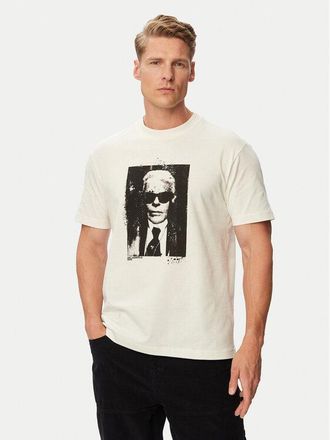 Karl Lagerfeld T-Shirt B3M17006 Creme Regular Fit