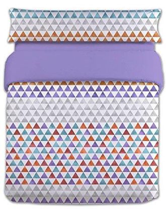 Happy Home Bologna Bettw&auml;sche Bettdecke f&uuml;r 135 cm, Polyester, Mauve, 30.0 x 23.0 x 5 cm