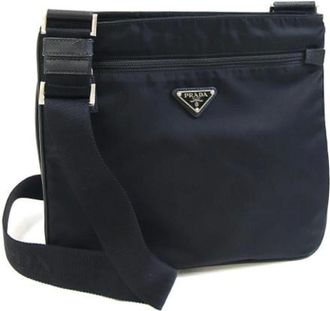 Prada unisex, Pre-owned, Noir, Taille: ONE Size Sac bandouli&egrave;re Vintage en nylon Pre-owned