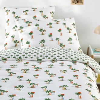 La Redoute Interieurs Housse De Couette Enfant En 50% Coton Recycl&eacute; Imprim&eacute; Palmiers Tapahi