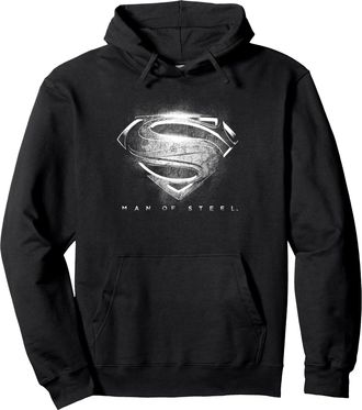 DC Comics Superman Man of Steel Contrast Logo Symbol Pullover Hoodie