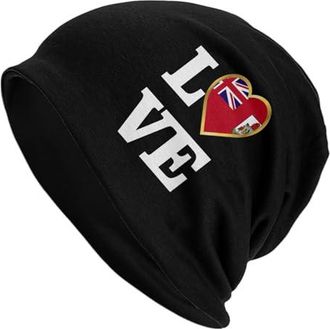 Generic Unisexe Bonnet &Agrave; Revers Amour Bermuda Heart Bonnets De Ski Doux Bonnets Tricot&eacute; Chaud Hiver Chapeaux pour Ski Hiver Course