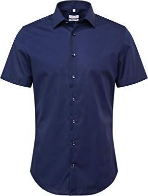 Seidensticker Chemise business Seidensticker - coupe slim - sans repassage - col Kent - manches courtes - 100% coton