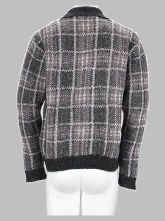 Our Legacy Alpaca-Blend Check Knit Cardigan - Brown