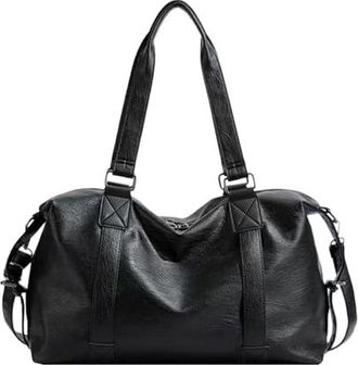 Generic Sac &agrave; bandouli&egrave;re g&eacute;n&eacute;rique de capacit&eacute; avec fermeture &eacute;clair pour le travail, l&eacute;cole et les courses (noir)