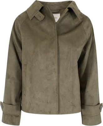 Yes-Zee YES Zee, Femme, Vestes, Vert, Taille: 38 FR Trench Coat