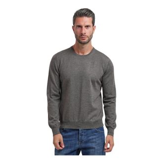 Gran Sasso Extrafine Merino Rundhalspullover - - Knitwear - Herren - Grau - 3XL