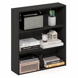 Furinno Basic &Eacute;tag&egrave;re, Biblioth&egrave;que &Agrave; 3 Niveaux, &Eacute;tag&egrave;re De Rangement Cubique avec &Eacute;tag&egrave;re Ouverte, 17,8 X 61 X 66 Cm, pour Salon, Chambre, Bureau, Expresso