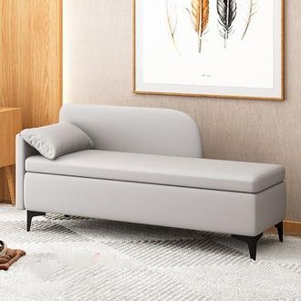 Generic Banc de rangement ottoman pour chambre &agrave; coucher avec dossier 174,8 cm - Coussin &eacute;ponge haute r&eacute;silience - Banc de rangement &eacute;l&eacute;gant pour bout de lit 