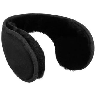 Seeberger Cache-oreilles en laine dagneau pour femme/homme, noir, taille unique