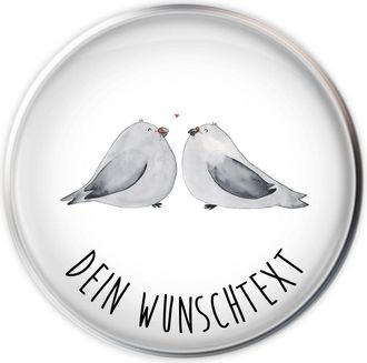 Mr. & Mrs. Panda Stöpsel Waschbecken Turteltauben Liebe - Personalisierte Geschenke, Freundin, Jahrestag, Selbst Gestalten, Tauben, Waschbeckenstöpsel mit Wunschnamen,
