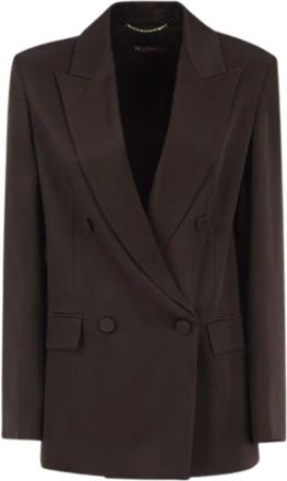 Max Mara Blazer Studio &agrave; double boutonnage - Femme - Vestes - Brun - Taille: 40 FR