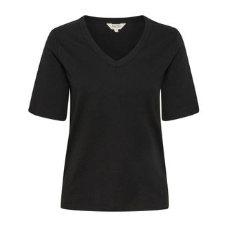 Part Two T-shirt noir col en V RatansaPW TS - Femme - Tops - Noir - Taille: 40 FR