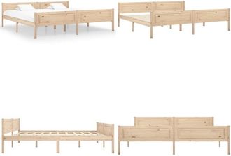 vidaXL Massivholzbett Kiefer 200x200 cm - Holzbettrahmen - Kiefernholzbett - Doppelbett - Boxspringbett - Bettkasten - Home & Living