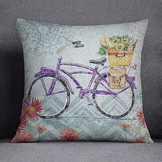 Bonamaison Le Jardin du Lin Kissenh&uuml;llen, Cotton, Mehrfarbig, 45x45