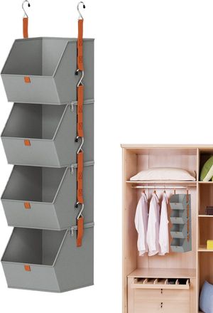 Generic T&uuml;rhaken Organizer,4-Stufiger Taschenorganizer | Stoff Aufbewahrungsboxen,F&uuml;r Apartment Studentenwohnheim B&uuml;ro Schuhe Taschen Handt&uuml;cher Spielzeug Hau