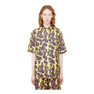 Stella McCartney Seidenshirt mit Grafischem Druck - - Blouses & Shirts - Damen - Mehrfarbig - M