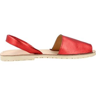 Clara Duran Sandales Plates Menorquina - Femme - Chaussures - Rouge - Taille: 39 EU