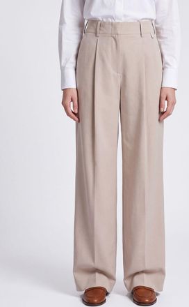 Herno Weit geschnittene Cr&ecirc;pe-Hose mit hoher Taille und Bundfalten