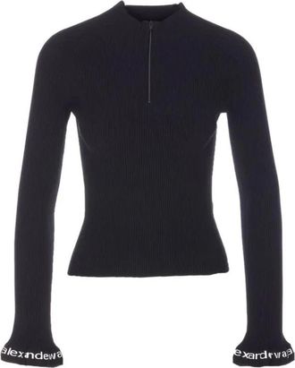 Alexander Wang Femme, Pulls, Noir, Taille: 38 FR Pulls &agrave; col rond