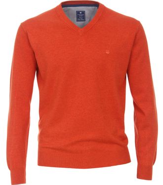 Redmond Herren Pullover mit V-Ausschnitt (600), Größe:5XL, Farbe:Orange (211)
