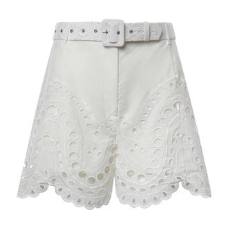 Charo Ruiz Ibiza Dune G&uuml;rtelshorts - - Shorts - Damen - Wei&szlig; - L