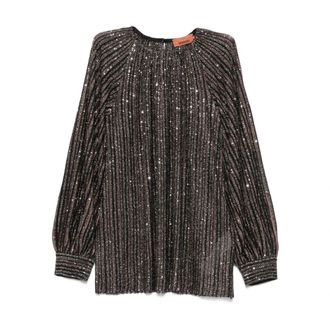 Missoni Brauner und Schwarzer Stylischer Pullover - - Blouses & Shirts - Damen - Mehrfarbig - M