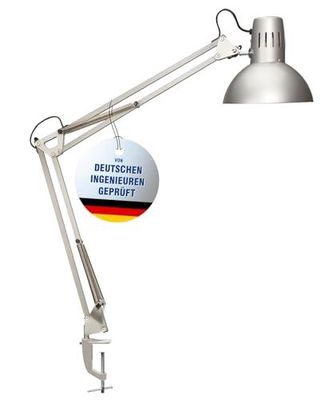 Maul Maul LED Schreibtischlampe MAULstudy | Verstellbare Klemmleuchte mit Gelenkarm für Büro, Arbeitszimmer und Schreibtisch | Elegante Bürolampe aus Metal