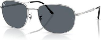 Ray-Ban Rb3754 Sonnenbrillen Silber Fassung Blau Glas 60-19