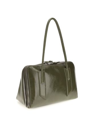 The Attico LAltra di Milano Calfskin Leather Shoulder Bag - Olive