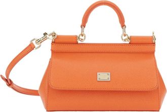 Dolce & Gabbana Mini Sac &agrave; Main Sicily - Femme - Sacs - Orange - Taille: ONE Size