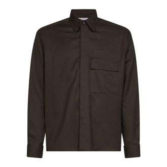 D4.0 Homme, Chemises, Brun, Taille: S Chemise Casual