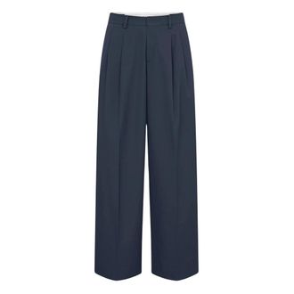Rossi Noa Crop Feather Weight Popeline - - Trousers - Damen - Blau - S